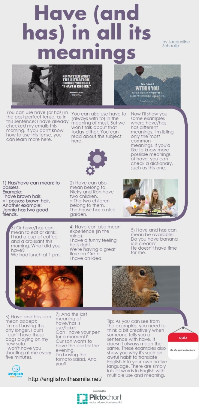 Have (and has) in all its meanings – English with a Smile