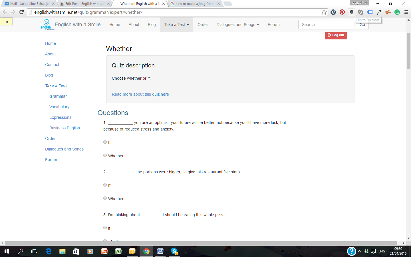 How to Use Whether (And Some Words about If) – English with a Smile