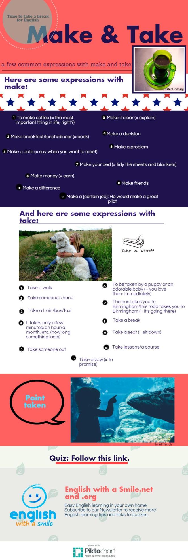 Expressions with Make or Take – English with a Smile