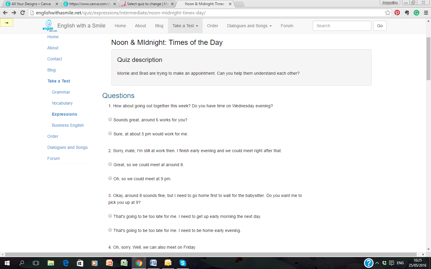 Vocab and Expressions about Days and Nights – English with a Smile